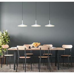 Globo LIGHTING H&auml;ngeleuchte "LAMPONE", H: 150cm, 1 Stk., wei&szlig;, Wohnzimmer, Leuchten, H&auml;ngelampe Metall wei&szlig; Acryl opal Esszimmer Esstisch