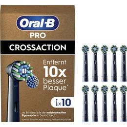 Oral-B Aufsteckbürsten "Pro CrossAction", 10 Stk., schwarz, Zahnbürstenköpfe, X-förmige Borsten