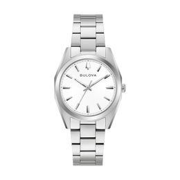Bulova Damen Quarzuhr "Surveyor"silberfarben, wei&szlig;, Armbanduhren