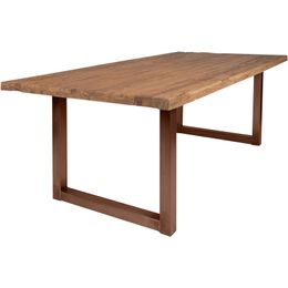 Esstisch Sit, B:200cm H:78cm T:100cm, braun, Küche, Tische, "Tops&Tables", mit rustikaler Tischplatte aus recyceltem Altholz Teak