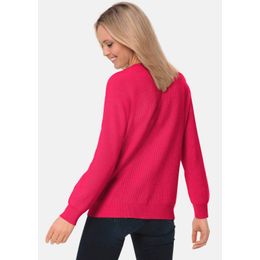 GOLDNER Damen Strickpullover "Kurzgr&ouml;&szlig;e Kaschmirpullover in Patentstrick mit V-Ausschnitt", silber, Gr. 24, Obermaterial: 100% Kaschmir WS., Pullover
