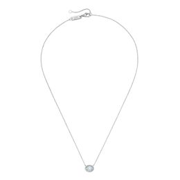 Damen Collier "Ziersteine, Zirkonia wei&szlig;, Silber 925", 45cm, Silber 925 (Sterlingsilber), blau, Giorgio Martello MILANO, Silber 925 (Sterlingsilber),