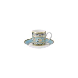 Villeroy & Boch VILLEROY & BOCH Tasse "Espressotasse mit Untertasse Samarkand Aquamarin 50 ml blau", bunt, Trinkgefäße