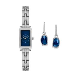 Skagen Damen Quarzuhr "HAGEN MICRO", blau, Armbanduhren, Armbanduhr, Damenuhr, Edelstahlarmband, Ideal auch als Geschenk