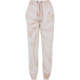 Karl Kani Damen Jogginghose "Karl Kani Damen KU213-003-1 KK Signature Tie Dye Jogginghose"lightsand, rosesand, Gr. XXL, 80% Baumwolle, 20% Polyester,