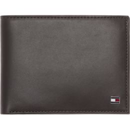 Tommy Hilfiger Herren Geldb&ouml;rse "ETON CC AND COIN POCKET", braun, Leder, gepflegt, unifarben, Basic, Kleinlederwaren, in schlichter Optik
