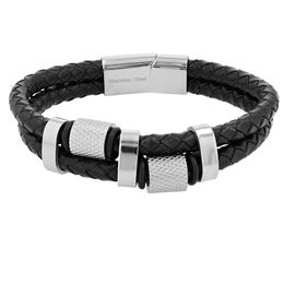 Adelia´s ADELIA ́S Herren Edelstahlarmband "Herren Armband aus Edelstahl 21,5 cm", 21,5, Edelstahl, transparent, Edelstahl, Armbänder
