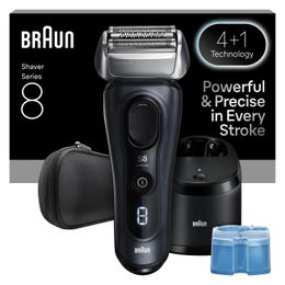 Braun Elektrorasierer "Series 8 8663cc", grau, Elektrorasierer, SensoAdapt für jede Bartdichte, mit 5in1 SmartCare Center