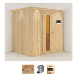 Karibu Sauna "Bedine", Saunaofen, externe Steuerung, 9 kW, beige, Saunen, Ofen 9 KW externe Strg easy
