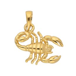 Adelia´s ADELIA ́S Damen Kettenanhänger "Damen Gold Schmuck 585 Gold Sternzeichen Anhänger Skorpion", Skorpion, Gold, gold, Gold, Schmuckanhänger, Goldschmuck