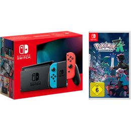 NINTENDO SWITCH Konsolen-Set "Switch + Pokemon-Legenden: Z-A", B:23,9cm H:10,2cm T:1,39cmneonrot, neonblau, Spielekonsolen
