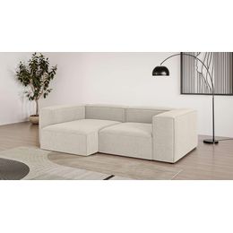 Ecksofa OTTO HOME, B:260cm H:72cm T:160cm, beige, 100% Polyester, Sofas, "XL HAILY L-Form, Modularsofa extra tief, Maße B/T/H: 260/160/72 cm", als