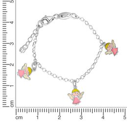 Vivance Jungen Armband "925/- Sterling Silber rhodiniert Engel", 12+2cm, Silber 925 (Sterlingsilber), bunt, Silber 925 (Sterlingsilber), Armb&auml;nder