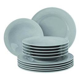 Seltmann Weiden Geschirr-Set "Tafelservice Beat Color Glaze 12er Set"arktisblau, Geschirr-Sets