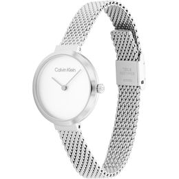 Calvin Klein Damen Quarzuhr "MINIMALISTIC T BAR 28 mm", silber, Armbanduhren, Armbanduhr, Damenuhr, Mineralglas, Edelstahlarmband