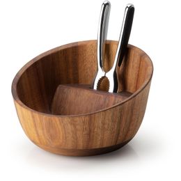 CONTINENTA Schale, B/H/L: 19,5cm x 12,5cm, braun, Sch&uuml;sseln, mit Qualit&auml;tsknacker, Akazie 19,5x19x12,5 cm