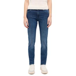 Mustang Damen Slim-fit-Jeans "Damen Style Crosby Relaxed Slim", blau, Gr. 46, unifarben, Denim/Jeans, 85% Baumwolle, 13% Polyester, 2% Elasthan, Jeans