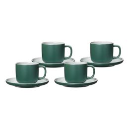 Ritzenhoff & Breker Tasse "Kaffeetassen mit Untertassen Jasper 240 ml 4er Set", grün, RITZENHOFF & BREKER, Trinkgefäße