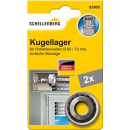 Schellenberg Kugellager "Maxi, f&uuml;r Achtkantwellen mit 60 mm Durchmesser", 2 Stk., silber, W&auml;lzlager, unterst&uuml;tzt die Leichtg&auml;ngigkeit eines Rollladens