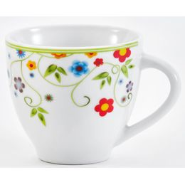 Van Well Tasse "Vario", 9,5cm, 200ml, 6 Stk., bunt, Trinkgefäße, spülmaschinen- und mikrowellengeeignet, 6-teilig