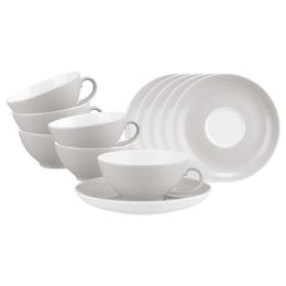 Seltmann Weiden Tasse "Teetassen mit Untertassen Liberty Pure Colors 140 ml 6er Set", 12 tlg.new grau, Trinkgef&auml;&szlig;e