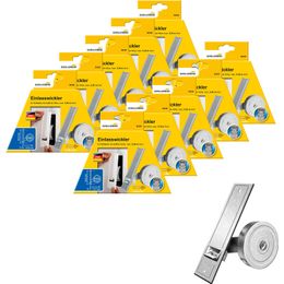 Schellenberg Einlass-Gurtwickler "f&uuml;r das Rollladensystem Maxi, Lochabstand 16 cm, Unterputz-Montage", 10 Stk., silber, Gurtwickler, f&uuml;r