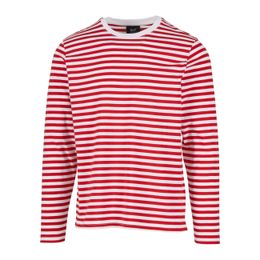 Brandit Herren Longsleeve "Brandit Jerseyshirt Stripe longsleeve"rot, weiß, Gr. XL, gestreift, 100% Baumwolle, Shirts