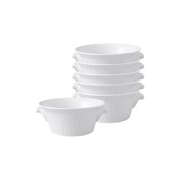Villeroy & Boch VILLEROY & BOCH Tasse "Suppentassen Cellini 400 ml 6er Set wei&szlig;", wei&szlig;, Trinkgef&auml;&szlig;e