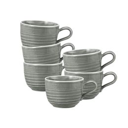 Seltmann Weiden Tasse "Kaffeetassen Terra 260 ml 6er Set", 6 tlg., grau, Trinkgef&auml;&szlig;e