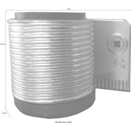 KOCHSTATION M&ouml;belfu&szlig;, B/H/T: 3cm x 3,5cm x 3,5cm, silber, M&ouml;belf&uuml;&szlig;e