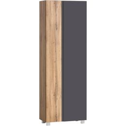 Seitenschrank Welltime, B:65cm H:180cm T:35cm, grau, MDF, Schr&auml;nke, "S&ouml;lden"