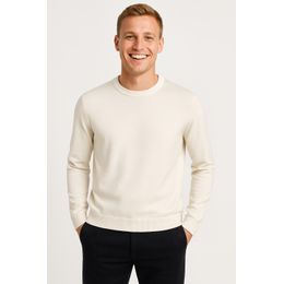Only & Sons ONLY & SONS Herren Rundhalspullover "ONSHOLGER REG CREW NECK KNIT - OTL", weiß, Gr. XL, unifarben, Strick, Obermaterial: 100% Baumwolle, Pullover