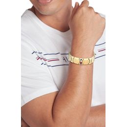 Tommy Hilfiger Damen Armband "JAMESON", 19cm, Edelstahlgelbgoldfarben, blau, wei&szlig;, rot, Edelstahl, Armb&auml;nder