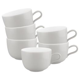 Seltmann Weiden Tasse "Milchkaffeetassen Liberty Pure Colors 380 ml 6er Set", 6 tlg., grau, Trinkgef&auml;&szlig;e