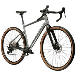 Gravelbike KROSS "Gravelbike Esker 5.0 GRX 1X12 Grau 12 G&auml;nge" Gr. 53, grau, grau, Fahrr&auml;der, Herren, 53cm, 28 Zoll (71,12cm) hinten: 28 Zoll (71,12cm)