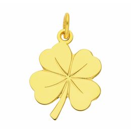 Adelia&acute;s ADELIA ́S Damen Kette mit Anh&auml;nger "Schmuckset - Set mit Halskette 333 Gold Anh&auml;nger Kleeblatt", Gold, gold, Gold, Halsketten, Schmuckset - Set mit