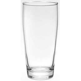Van Well Bierglas "Willybecher", Ø 6,6cm x 14,7cm, 300ml, 12 Stk., transparent, Trinkgefäße, 0,3 L, geeicht, spülmaschinenfest, Gastronomiequalität,