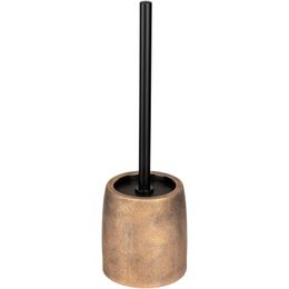 WC-Garnitur Wenko, H:37,5cm L:11,5cmgoldfarben, Edelstahl, Keramik, Kunststoff, Reinigungsb&uuml;rsten, "Tremea"