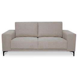 2-Sitzer OTTO HOME, B:164cm H:85cm T:88cm, beige, 90% PES, 10% NY, Sofas, "Xander", Breite 164 cm, Webstoff, Soft-Touch Chenille, schwarze Metallf&uuml;&szlig;e