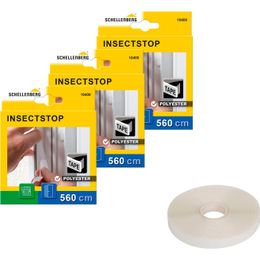 Schellenberg Klett-Klebeband "Insektenschutzzubeh&ouml;r, Befestigungsband f&uuml;r Polyester-Fliegengitter", B/L: 0,95cm x 5.600cm, 3 Stk., transparent,