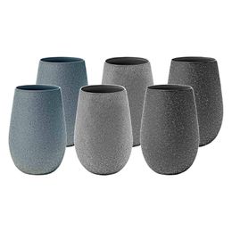 ST&Ouml;LZLE Glas "Becher STONES 465 ml 6er Set grau", 6 tlg., grau, Trinkgef&auml;&szlig;e