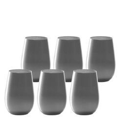 ST&Ouml;LZLE Glas "Becher Elements 465 ml 6er Set", silber, Trinkgef&auml;&szlig;e