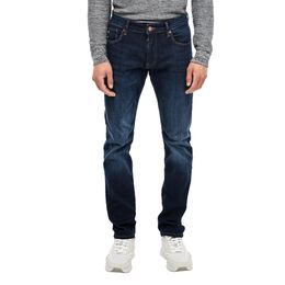 Slim-fit-Jeans QS, Herren, Gr. 31, Länge 34, blau (dunkelblau), Denim/Jeans, Obermaterial: 98% Baumwolle, 2% Elasthan, unifarben, slim fit knöchellang, Jeans, im Five-Pocket Style