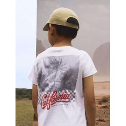 name it Jungen Kurzarmshirt "NKMHORT SS TOP", wei&szlig;, Gr. 134, bedruckt, Jersey, Obermaterial: 100% Baumwolle, Shirts