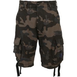 Brandit Damen Cargoshorts "Brandit Pure Vintage Shorts"schwarzcamo, Gr. 5XL, 100% Baumwolle, Hosen