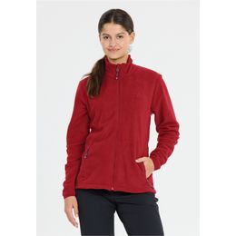 Fleecejacke WHISTLER "Cocoon", Damen, Gr. 36, rot, 100% Polyester, unifarben, normal, hoch geschlossener Ausschnitt, Jacken Fleecejacke, mit praktischem Tunnelzug