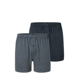 Schiesser Herren Weiter Boxer "Boxershorts Multipacks", Gr. 6908, sortiert 2, Single Jersey, Obermaterial: 100% Baumwolle, gestreift, unifarben,