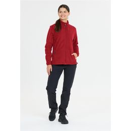 WHISTLER Damen Fleecejacke "Cocoon", rot, Gr. 38, unifarben, 100% Polyester, Jacken, mit praktischem Tunnelzug