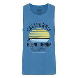 Blend Herren Longtop "Tanktop BHCali", blau, Gr. L, Obermaterial: 85% Baumwolle CO. 15% Viskose CV., Tops
