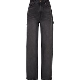 Karl Kani Damen Bequeme Jeans "Karl Kani Karl Kani OG Baggy Workwear Denim vintage"schwarz, Gr. 28, unifarben, 100% Baumwolle, Jeans